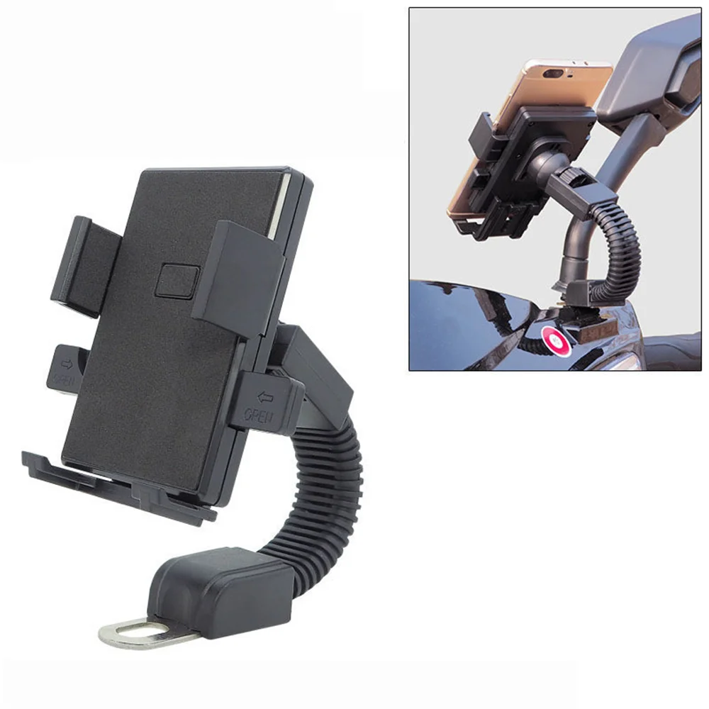 Motorcycle-Phone-Holder-Support-Moto-Rear-View-Mirror-Stand-Mount-For-4 ...