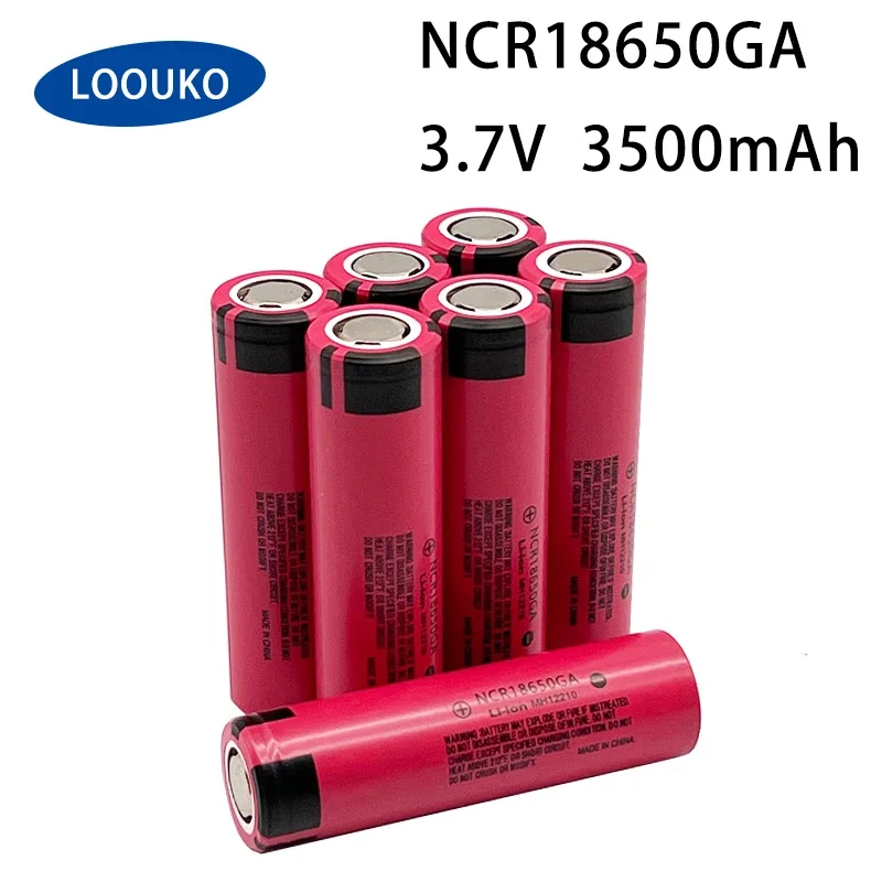 Original Battery 18650 3500mAh 3.7V Lithium Battery NCR18650GA 3500mAh Suitable For Flashlight ...