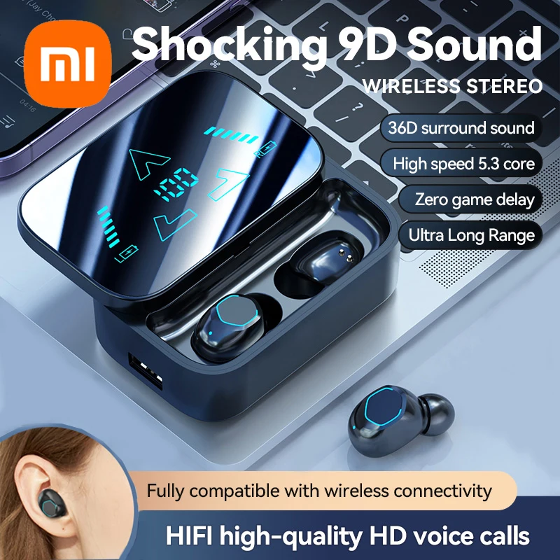 Xiaomi-M48-Wireless-Bluetooth-Headset-Noise-Cancelling-LED-Display-In ...
