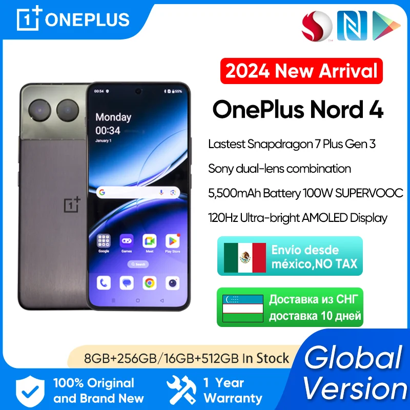 2024-New-Global-Version-OnePlus-Nord-4-5G-5500mAh-Battery-100W ...