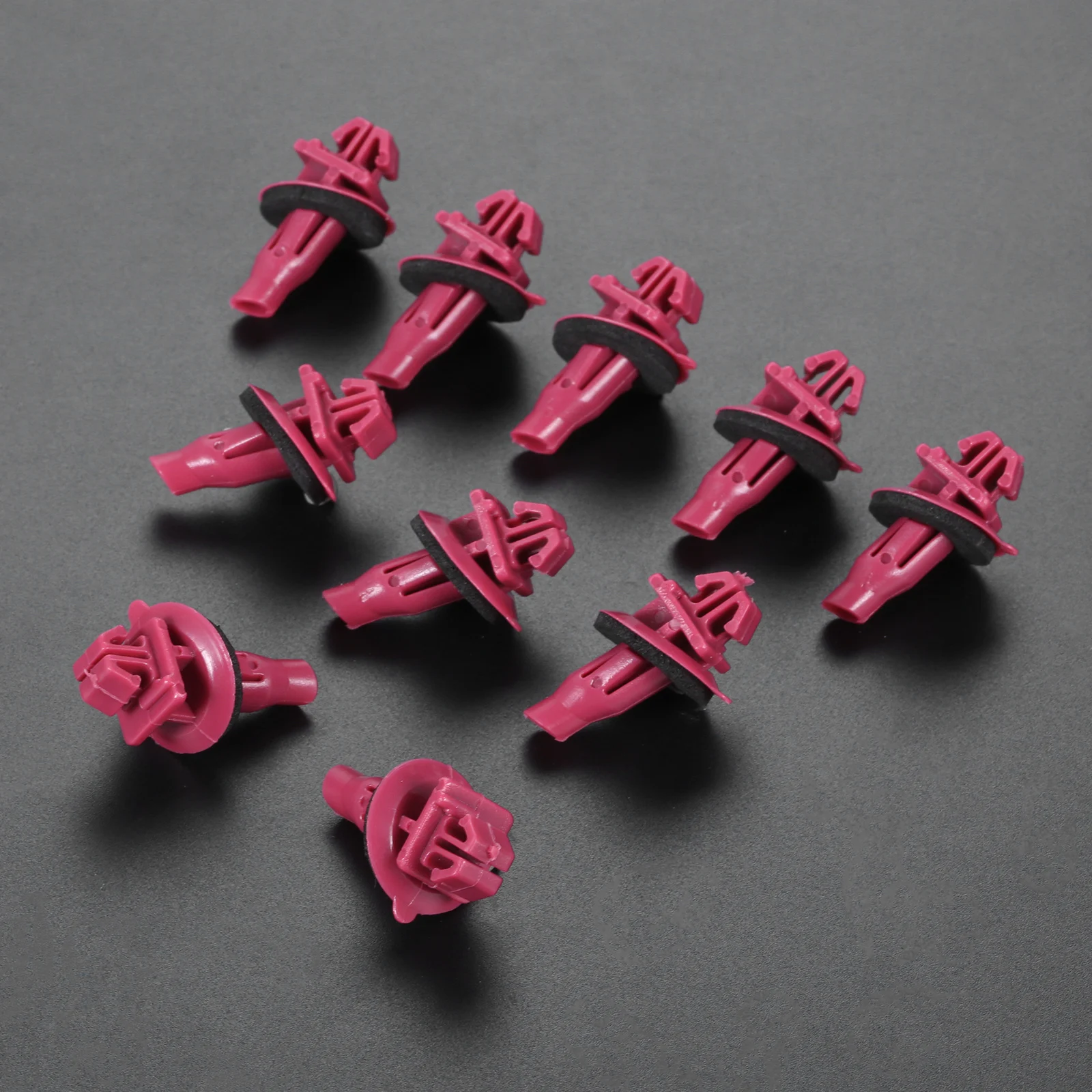 50Ps-Oxblood-Red-Plastic-Auto-Fastener-Clip-Car-Exterior-Side-Body ...