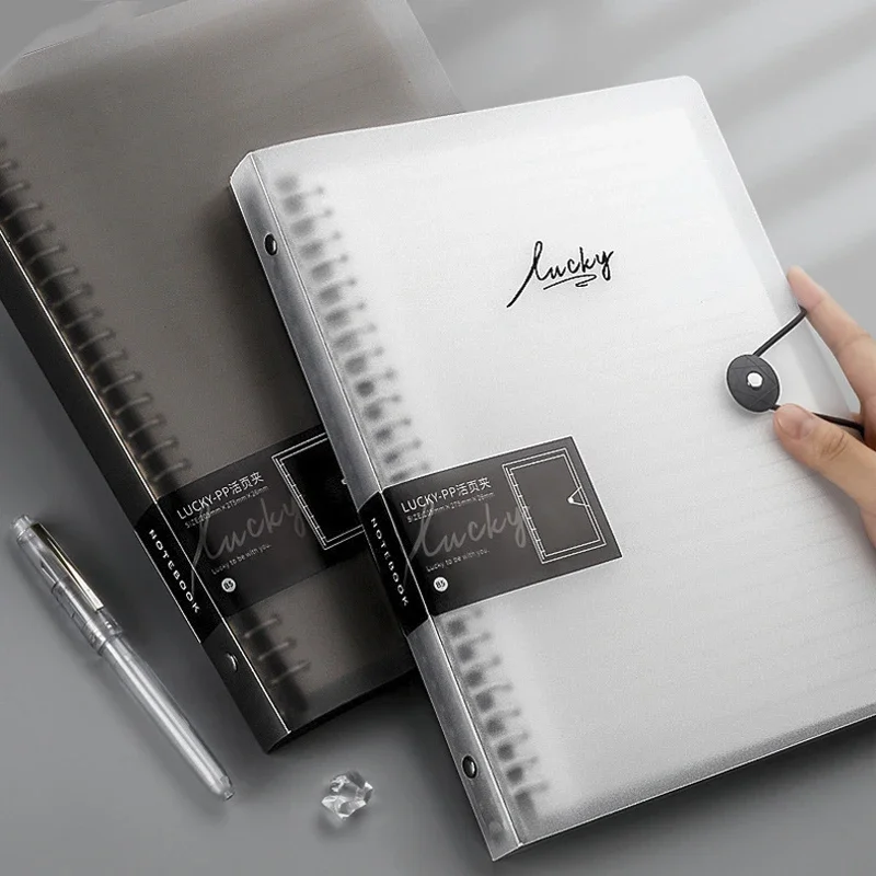 Transparent-Loose-Leaf-Binder-Notebook-B5-A4-Diary-Inner-Core-Cover ...