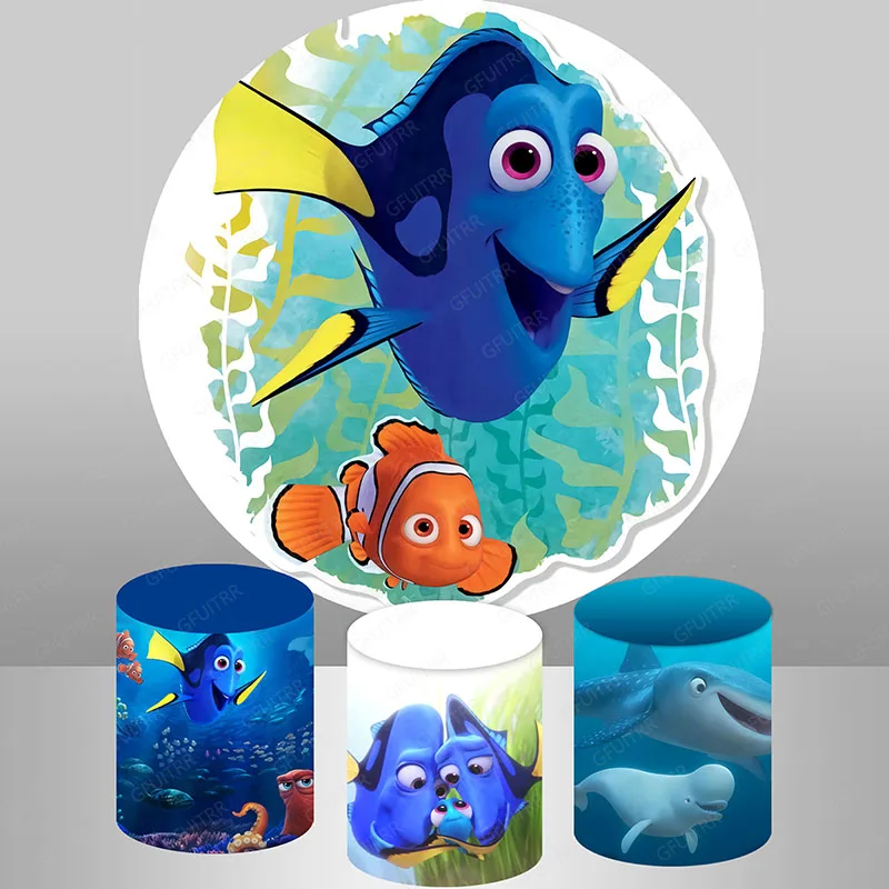 Disney-Finding-Nemo-Round-Backdrop-Kids-Birthday-Party-Background ...