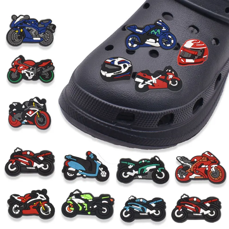 motorcycle-Charms-Croc-Accessories-PVC-Shoe-Decoration-casque-vichle ...