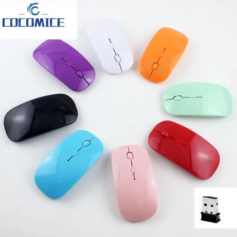 ultrathin-Raton-inalambrico-mice-fot-pc-red-blue-pink-orange-Wholesale ...