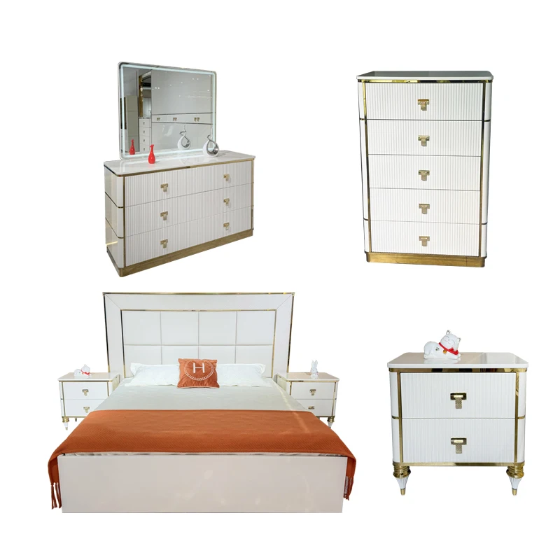 2024 Simple Modern Double King Room Set Home Queen Bed Master Wooden ...