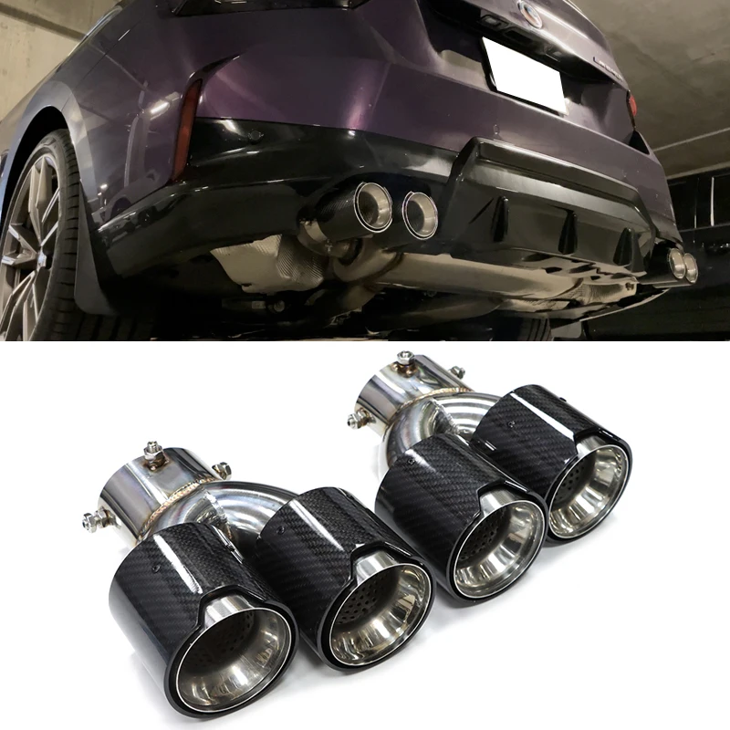 Quad-Car-Exhaust-Tip-For-BMW-G42-M240i-2021-2-Series-Dual-M-Performance ...