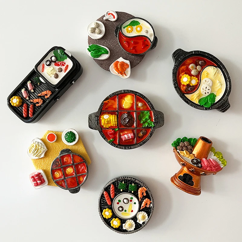 Magnets Kitchen Refrigerator | Hot Pot Fridge Magnets | Cute Fridge ...