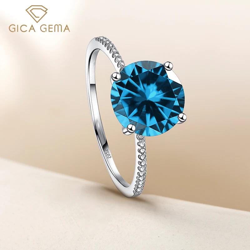 Gica-Gema-3-0Ct-Real-Solid-925-Sterling-Silver-Ring-Fashion-Women-Gift ...