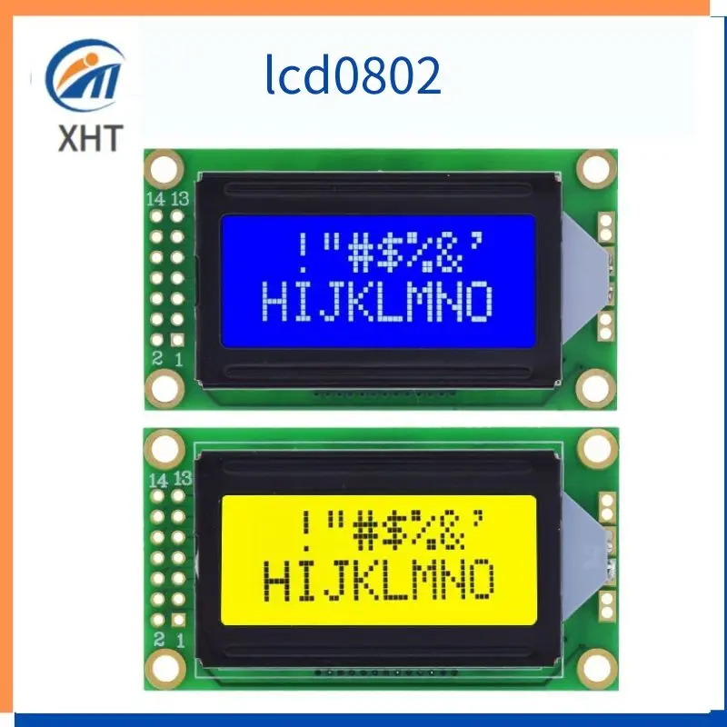 8-x-2-LCD-Module-0802-Character-Display-Screen-Blue-Yellow-Green-For ...