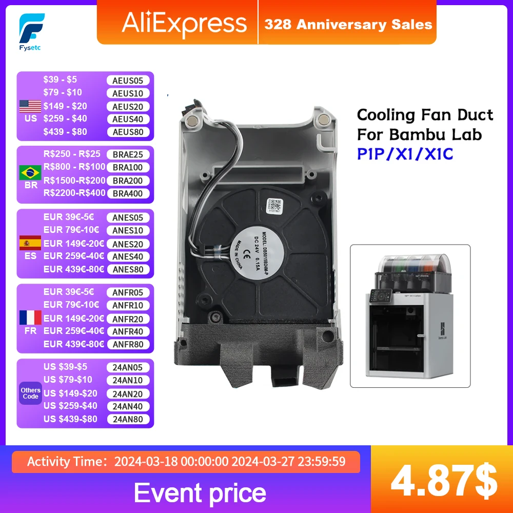 FYSETC-for-Bambu-Lab-MJF-Nylon-Magnet-Printing-Cooling-Fan-Duct-PA12 ...