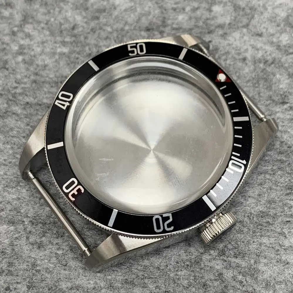41mm Watch Case Men's Part Mineral Glass 316l Stainless Steel For Tuna ...