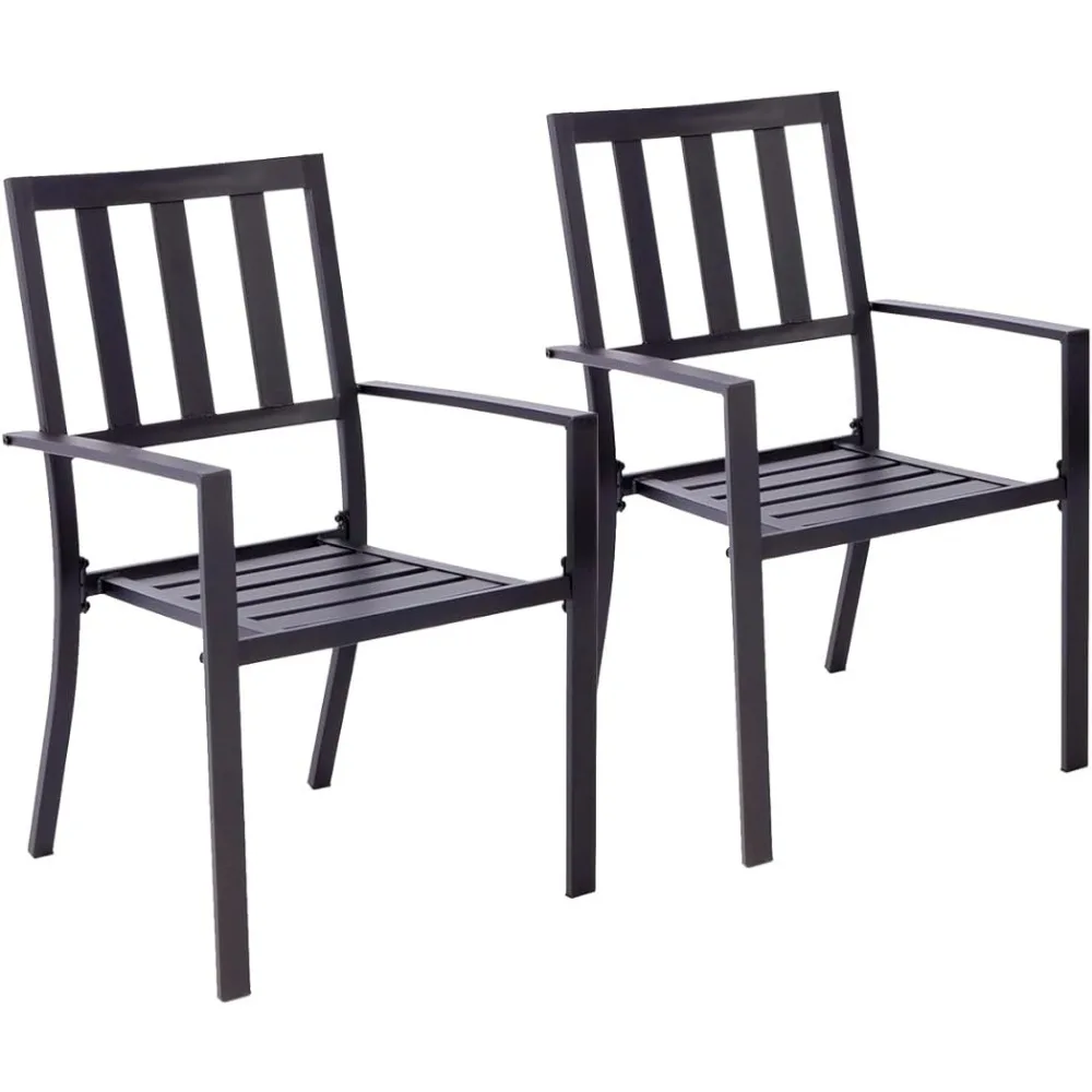 Chair-Set-Garden-Backyard-Outdoor-Metal-Chair-with-Armrest-Support-325 ...