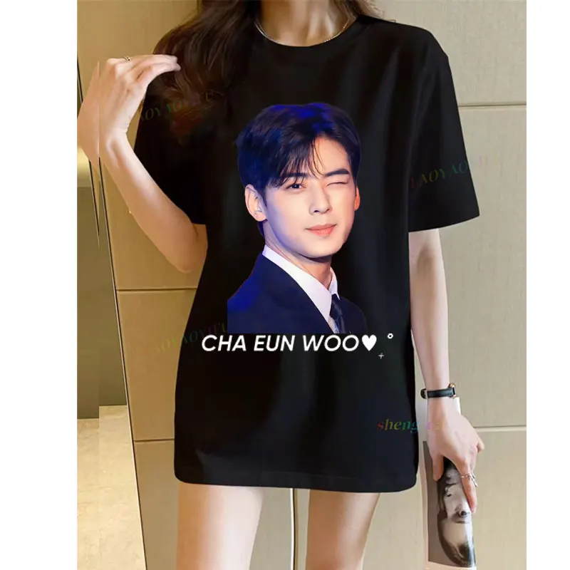 Camiseta-Vintage-para-mujer-ropa-Cha-Eun-Woo-Y2k-Top-de-cantante ...