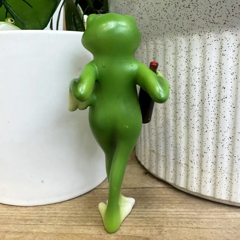 Resin Frog Statue Resin Frog Figurine Planter Decoration Set for Garden ...