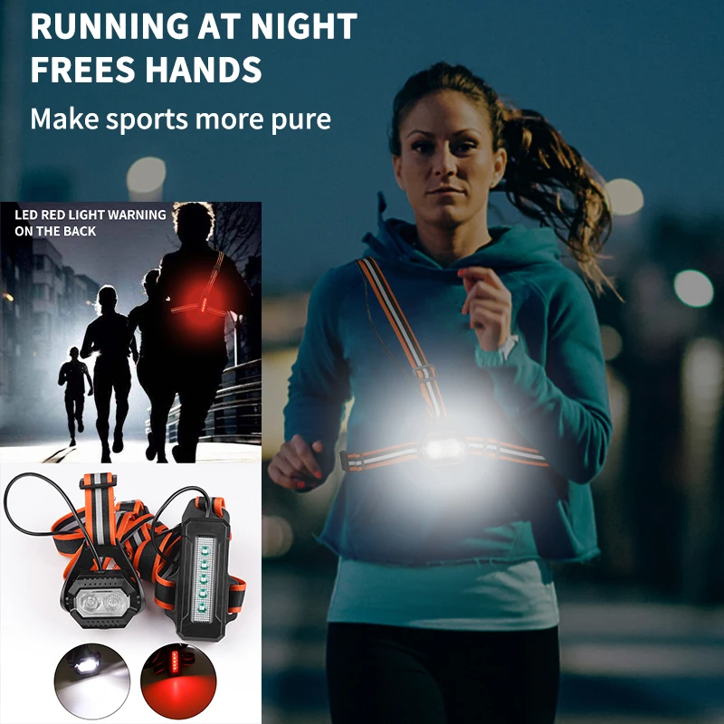 Wearable Running Lights | Headlamp 18650 Usb Running | Chest Lamp ...