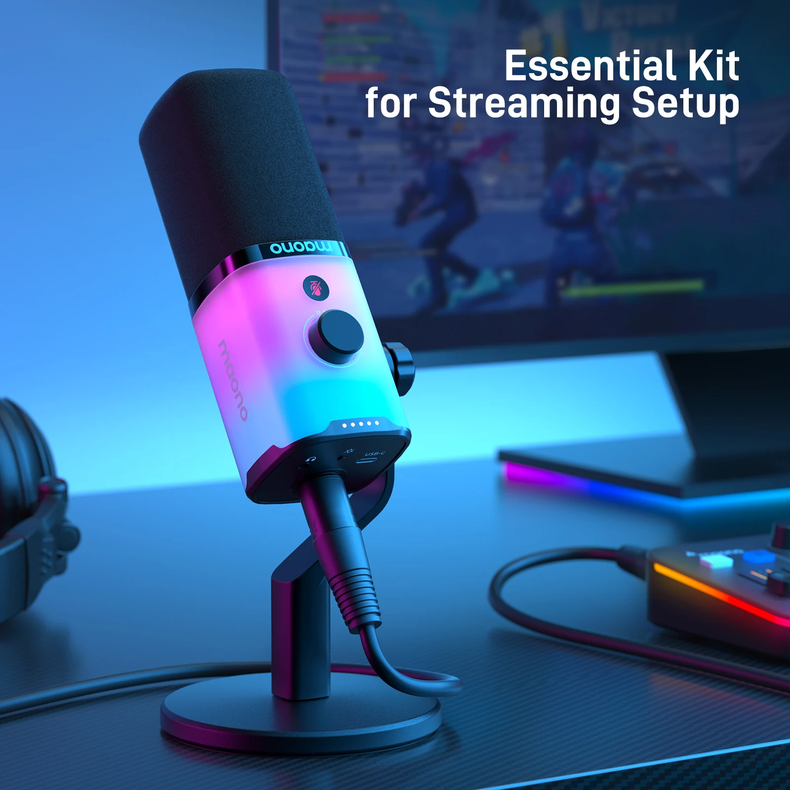 MAONO-PD100X-Gaming-MIC-USB-XLR-Dynamic-Microphone-with-Noise-Reduction ...