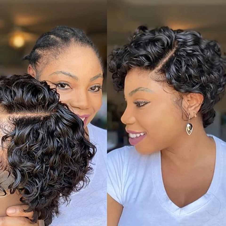 Short-Bob-Wig-Pixie-Cut-Wig-Curly-Human-Hair-Wigs-For-Women-13x6x1-Lace ...