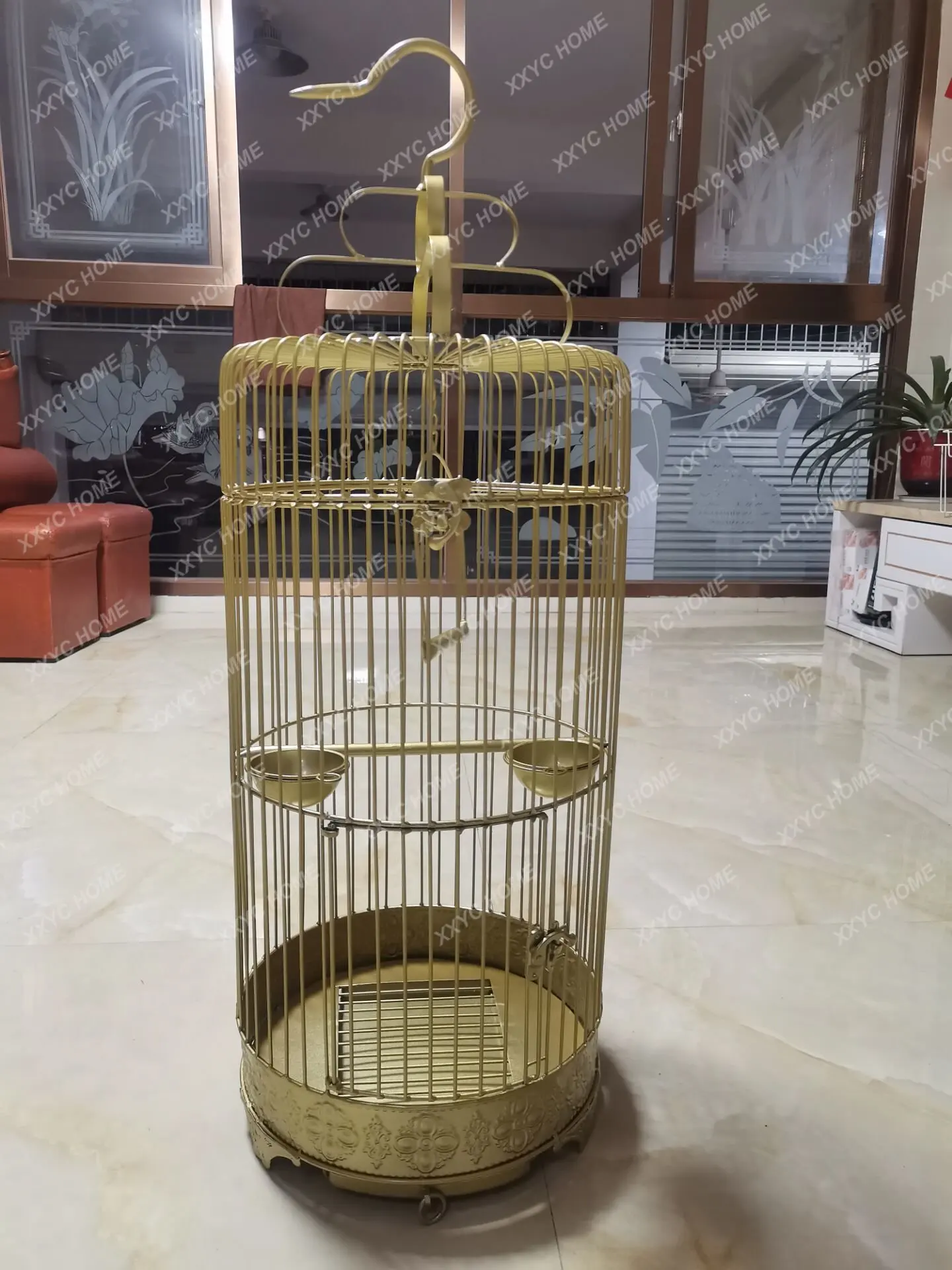 Iron-Birdcage-New-Large-Bird-Cage-Large-Eight-GE-Cage-Parrot-Cage ...