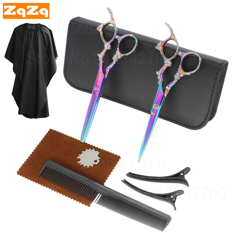 ZqZq-Hair-Cutting-Scissors-Set-Professional-Haircut-Scissors-Kit-with ...