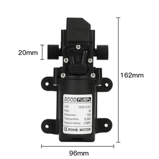 1pcs Automatic Flow Switch 6L/Min DC12V 70W 130PSI AUTO Diaphragm Water ...
