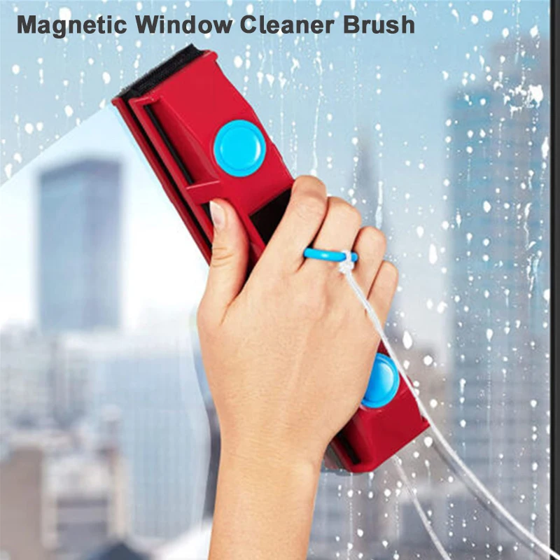 Magnetic-Window-Cleaner-Brush-Double-Side-Glass-Wiper-8-20mm-Glass ...