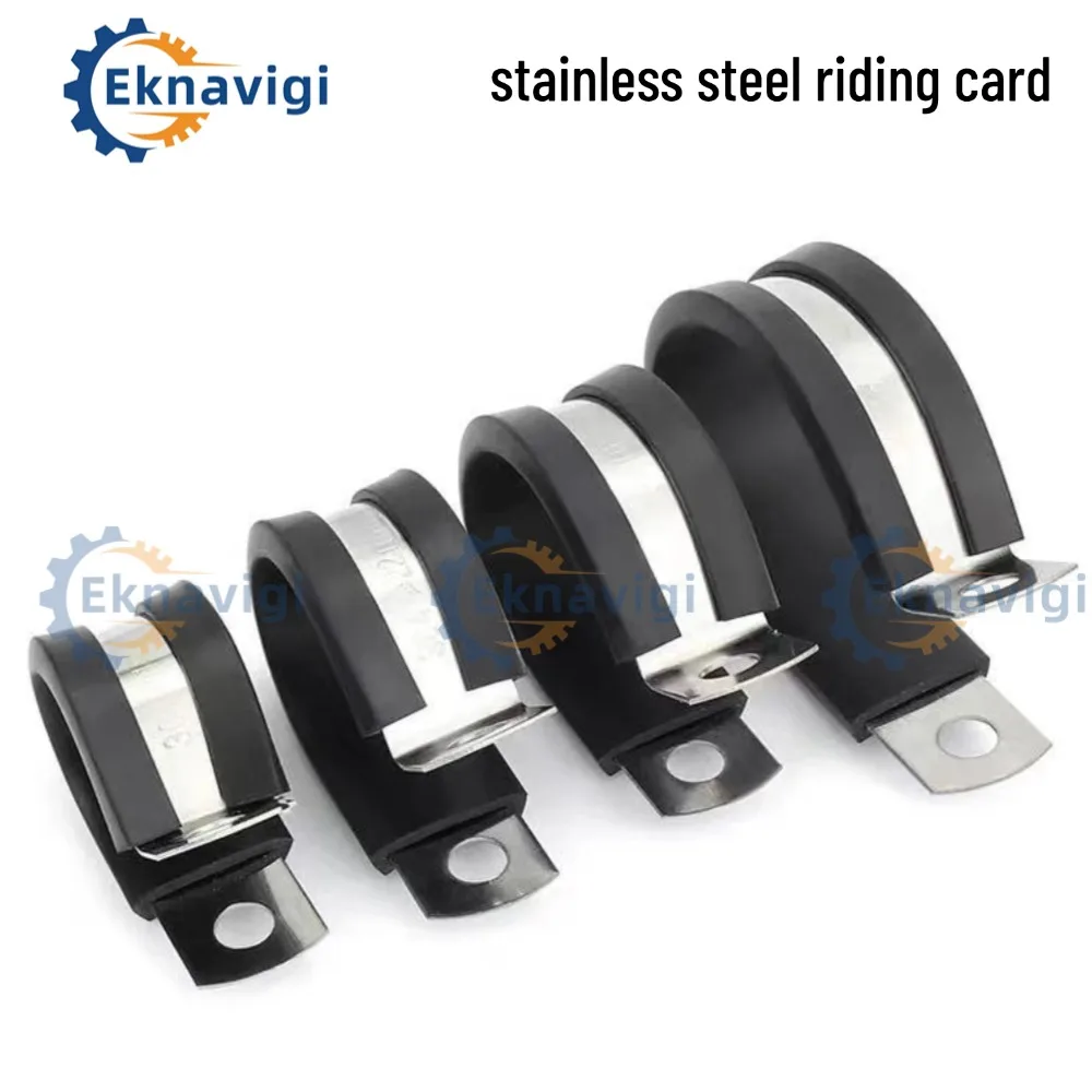 304 Stainless Steel R-type Rubber Strip Clamp Rubber Pipe Clamp Rubber ...