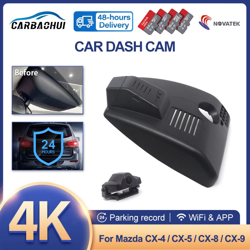 New 4K UHD Car DVR 24h Parking record Dash Cam Camera WIFI Video ...