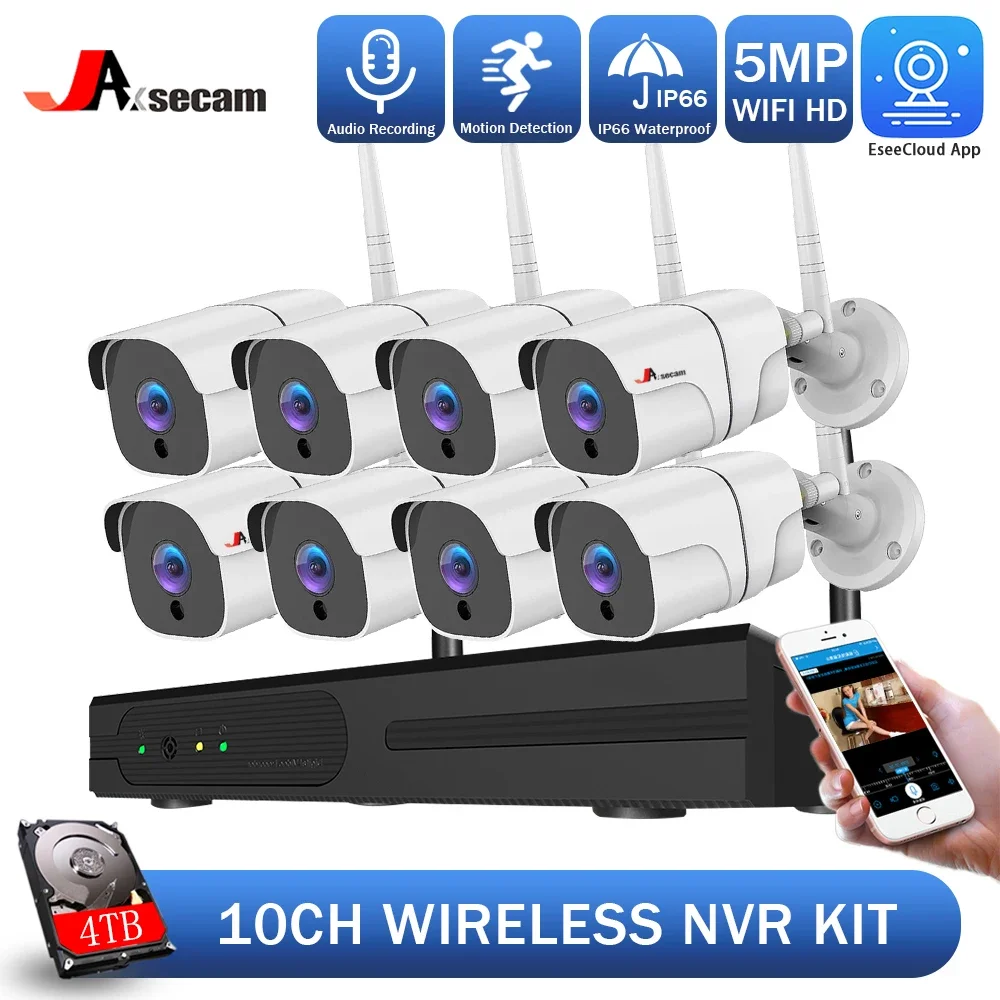10CH-NVR-5MP-Wireless-Security-Camera-System-Plug-Play-Outdoor-P2P-WiFi ...