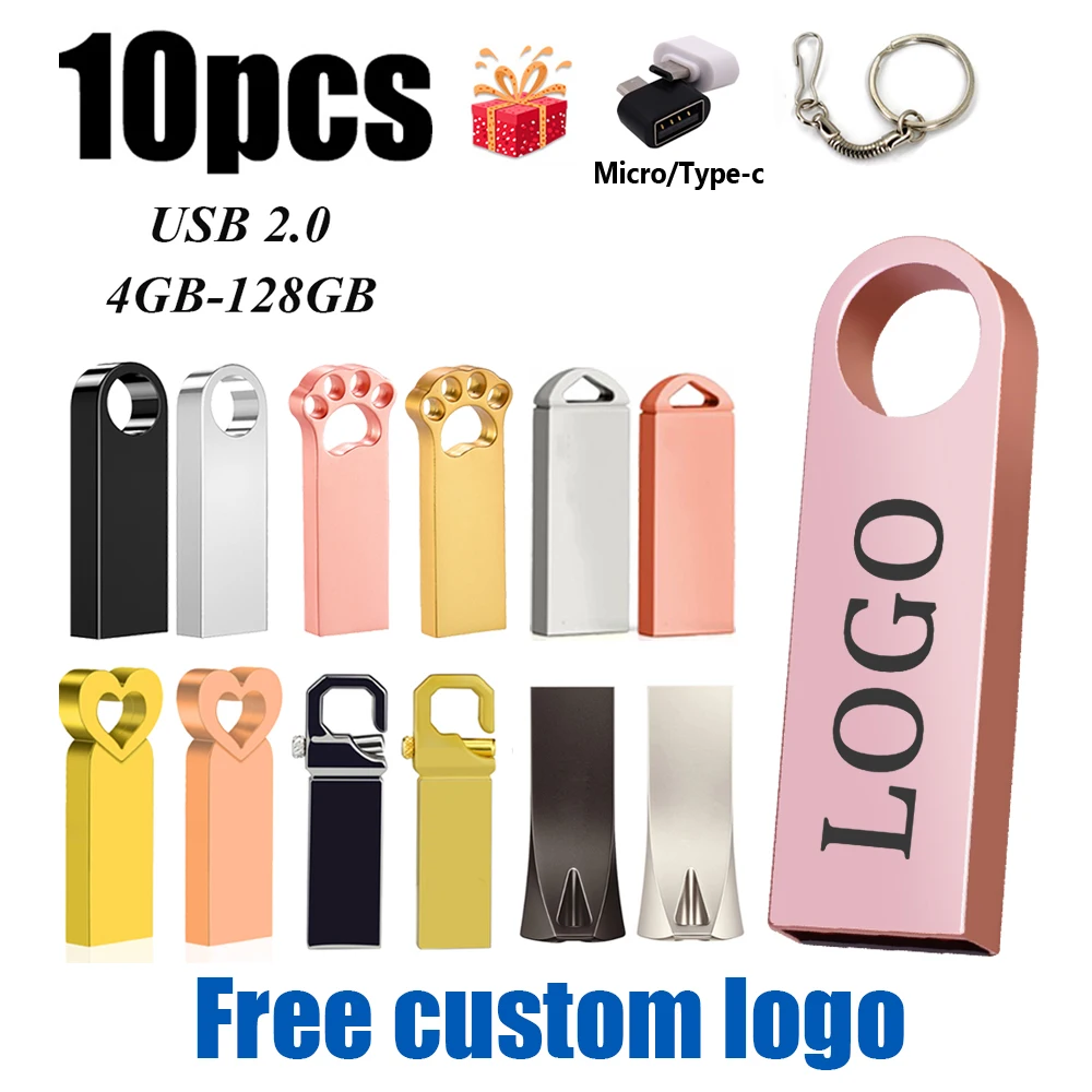 Custom-LOGO-10PCS-USB-2-0-Flash-Drive-64GB-32GB-High-speed-Pen-drive ...