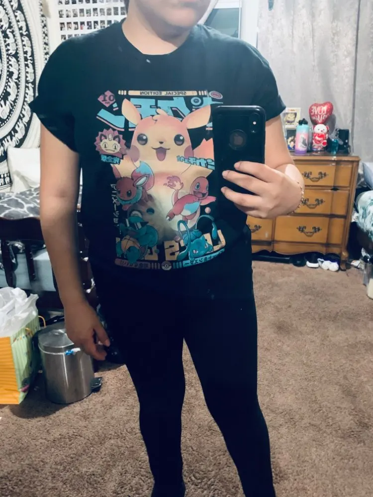 Flash Pokemon Pikachu Tortoise Print T-Shirt - KawaiiMerch.com