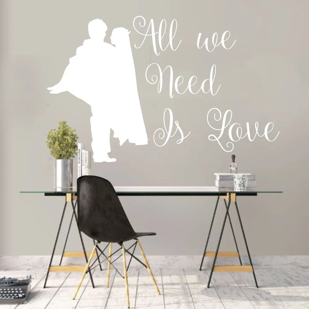 Newly-Wed-Couple-With-Quote-Wall-Sticker-Decal-Wedding-Sticker-Home ...