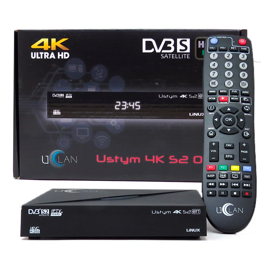 Combo satellite empfänger UClan Ustym 4K S2 OTT UHD DVB S2 DVB T2 IPTV ...