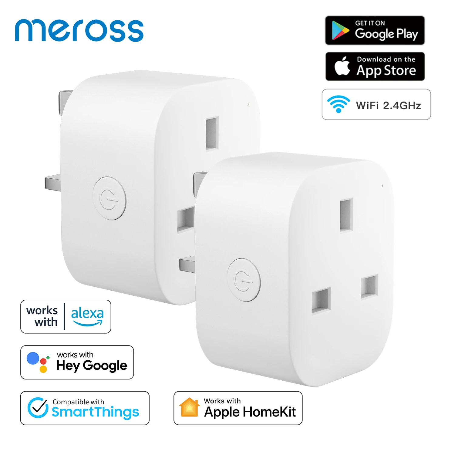 Meross Smart Wi-fi Plug Mini Uk Version Socket Timing Function Support Homekit,siri, Alexa ...