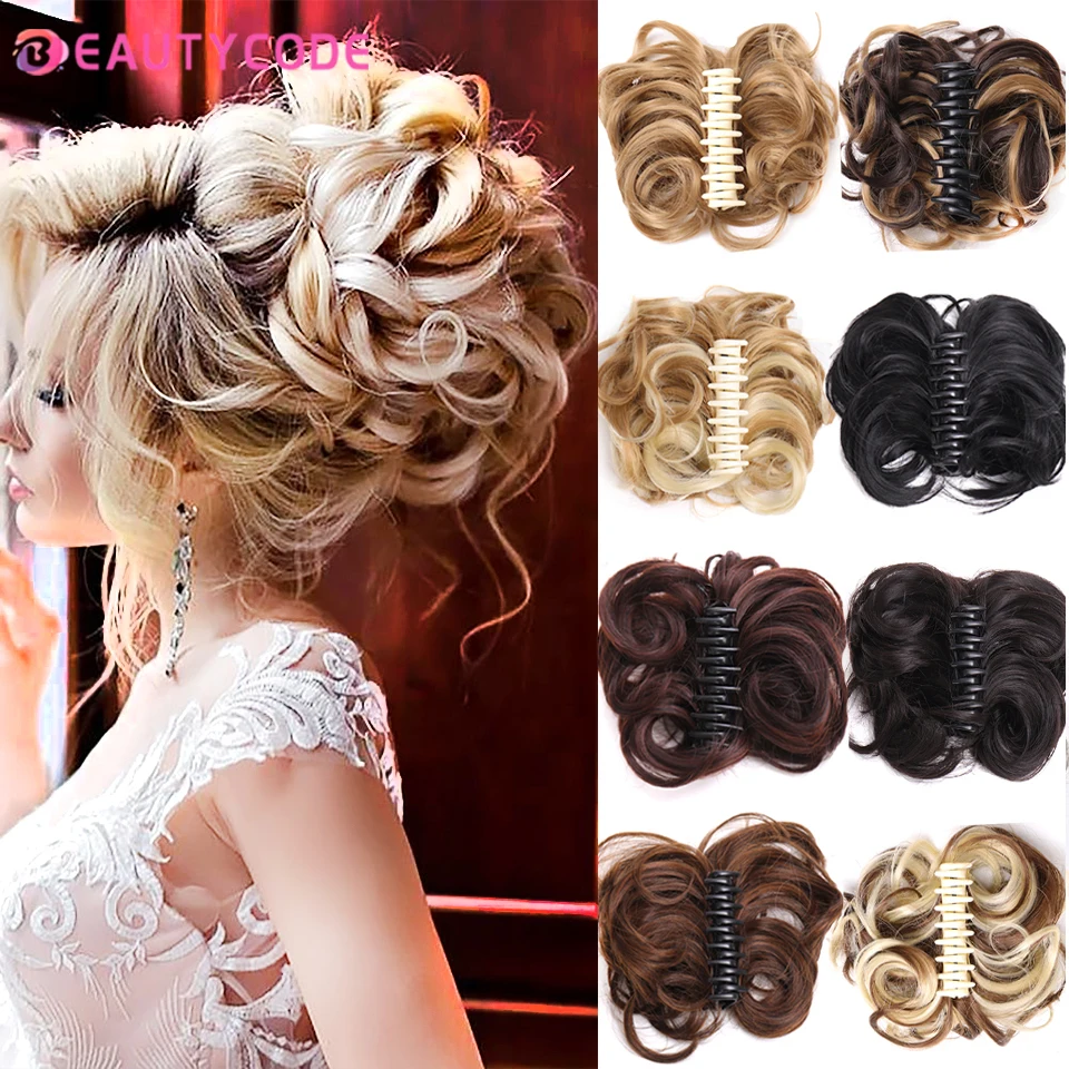 Hairpieces Bun Chignon Women | Messy Bun Hair Piece Blonde - Synthetic Chignon(for White ...
