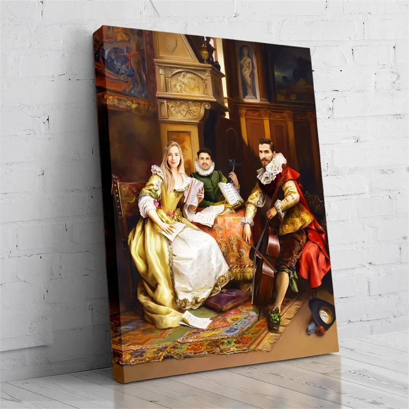 Medieval King And Queen Painting