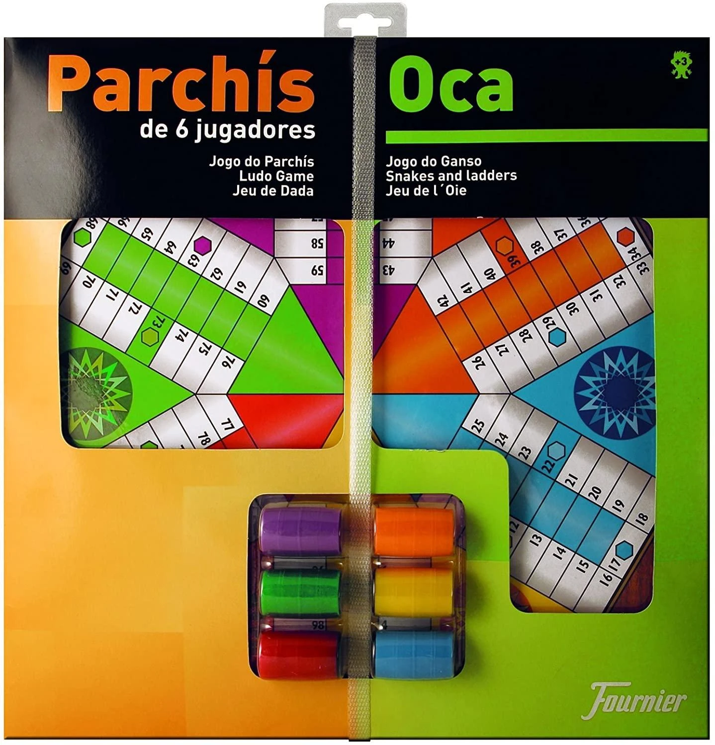 Fournier, Parchís Oca Game Board 40X40 Cm 6 Spelers + Fournier Familie ...