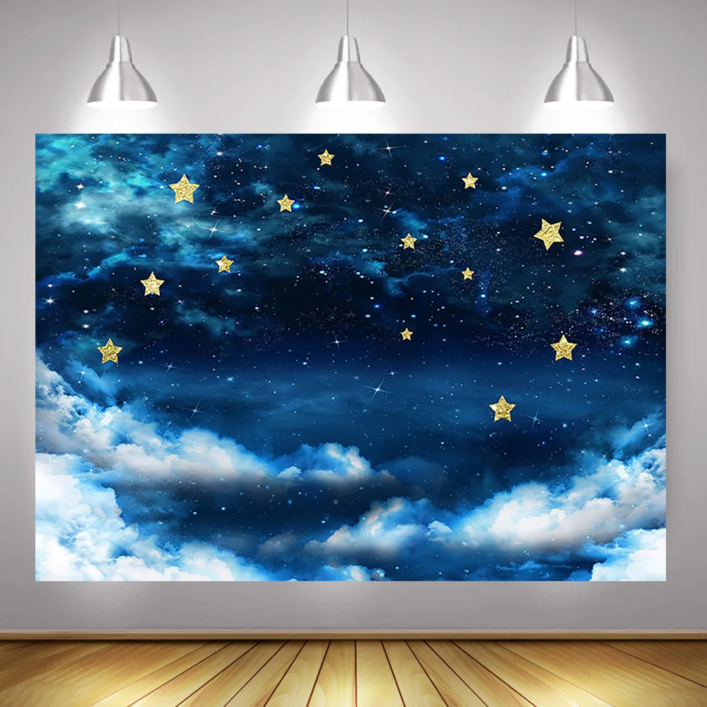 Golden Stars Background | Starry Sky Background | Photography Backdrop ...