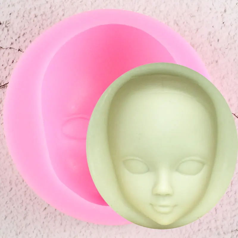 DIY Girl Face Silicone Mold Fondant Molds Cake Decorating Tools Woman ...