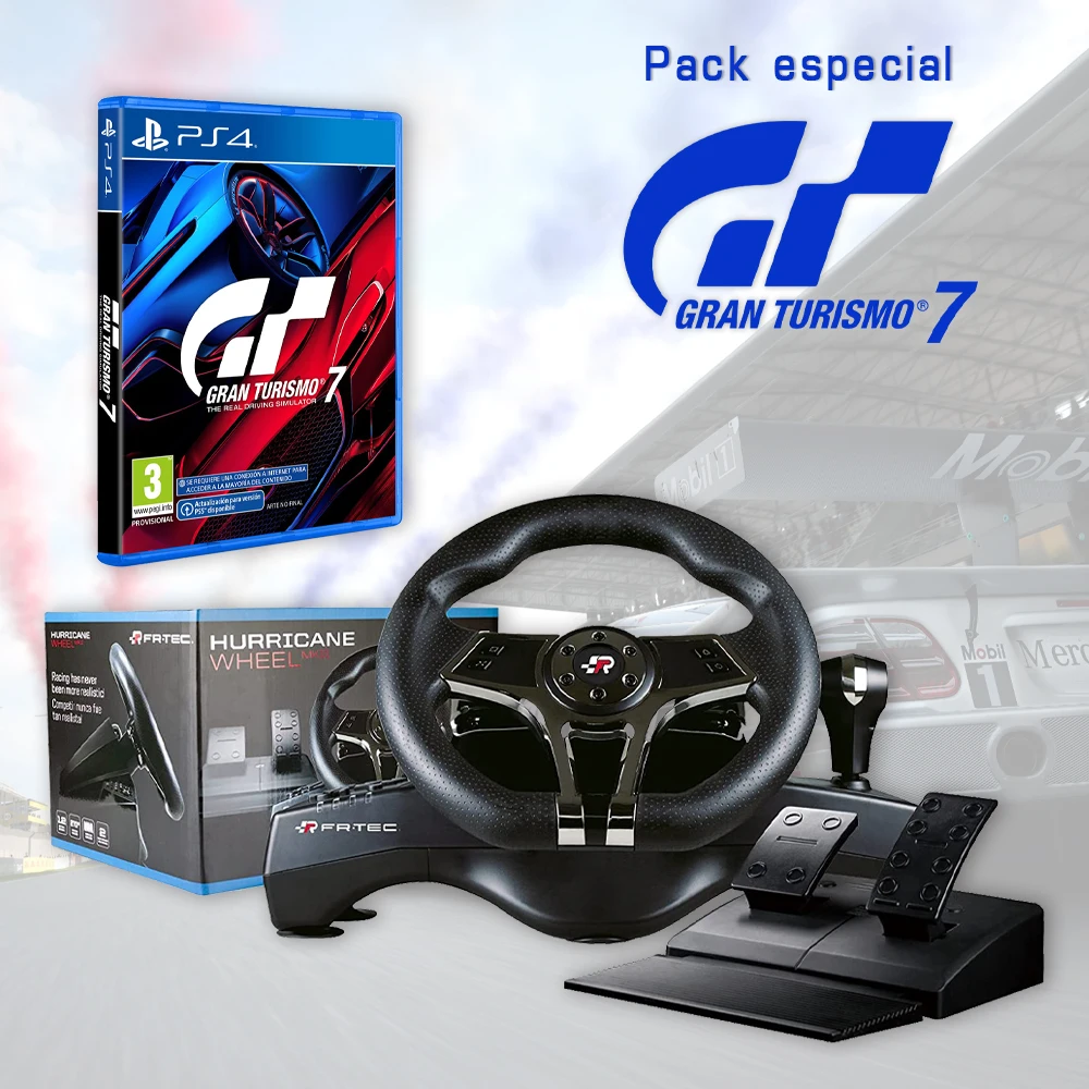 Pack Gran Turismo 7 para PS4 + Volante HURRICANE MK II Volante de ...