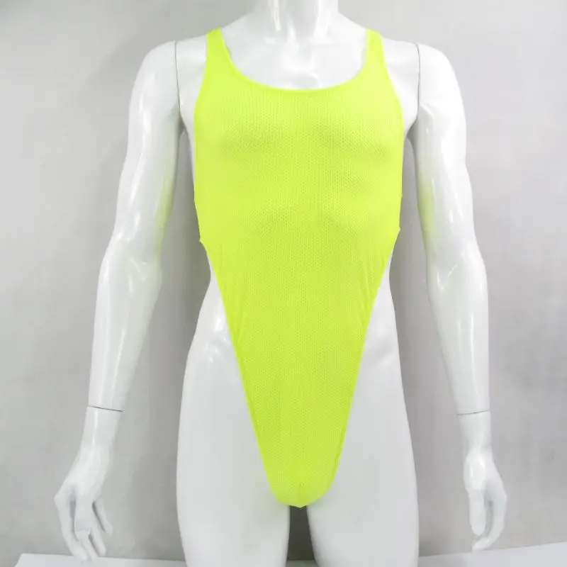 Body en Nylon et spandex pour homme, justaucorps à rayures semi ...