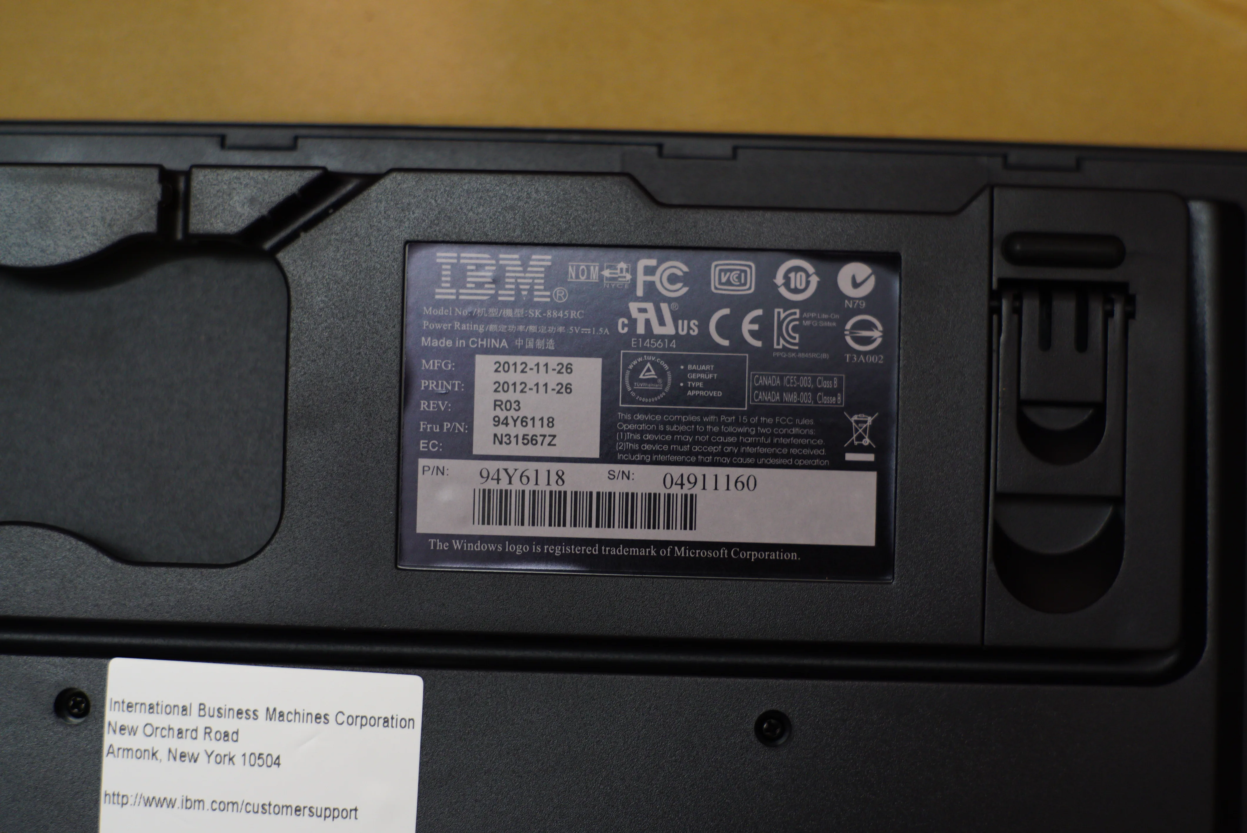 Ibm Lenovo Sk8845-rc Ultranav Keyboard Sk-8845 Trackpoint Thinkpad Usb ...