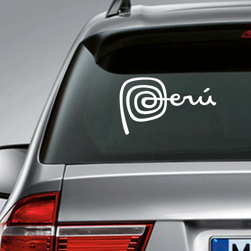 Peru Logo Vinyl Art Sticker Car Window Decor, Peruvian Sign Peruano ...