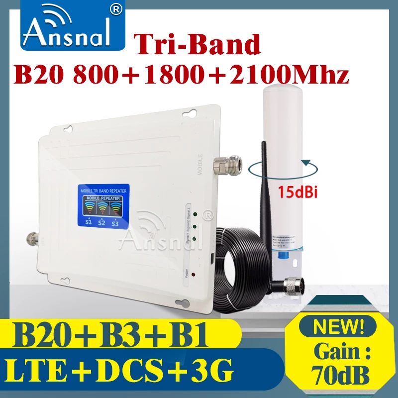 Hot-B20-LTE-800-1800-2100Mhz-Tri-Band-Cellphone-Cellular-Booster-GSM ...