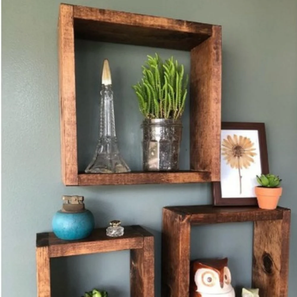 Square Design Cool Wall Shelves Ideas