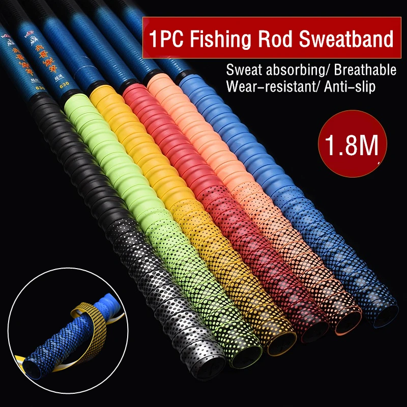 180cm-Gradient-Colorful-Thickened-Sport-Fishing-Rod-Sweatband-Anti-Slip ...