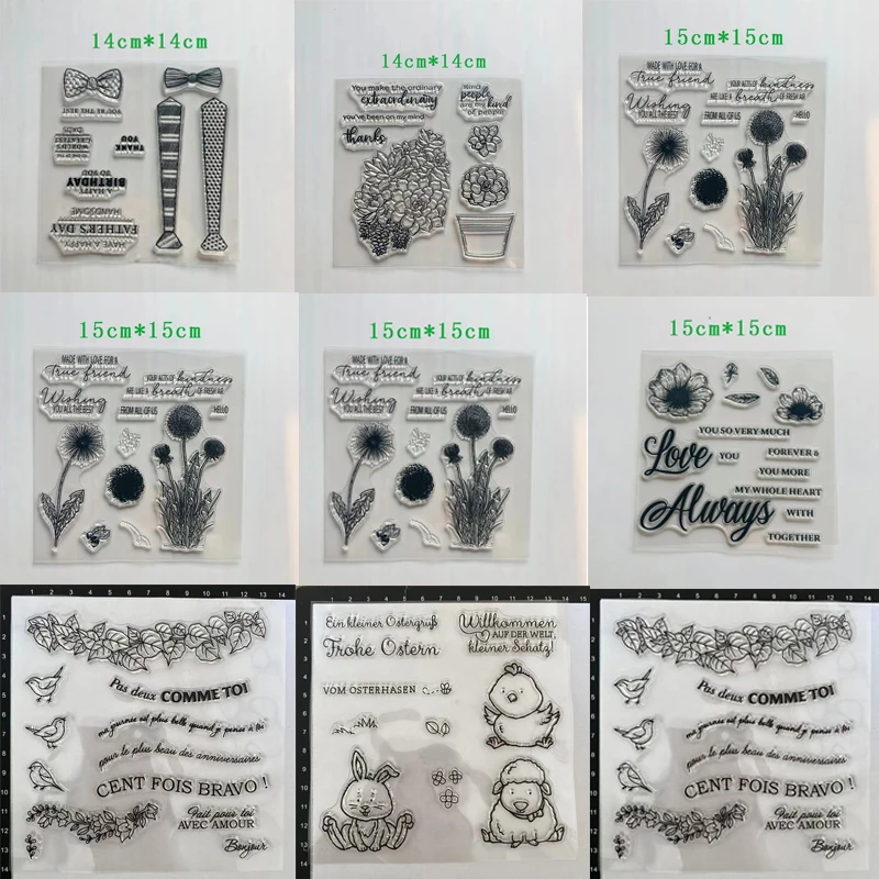 2021 Cartoon Transparent Stamp Scrapbook Art Supplies Custom Silicone ...