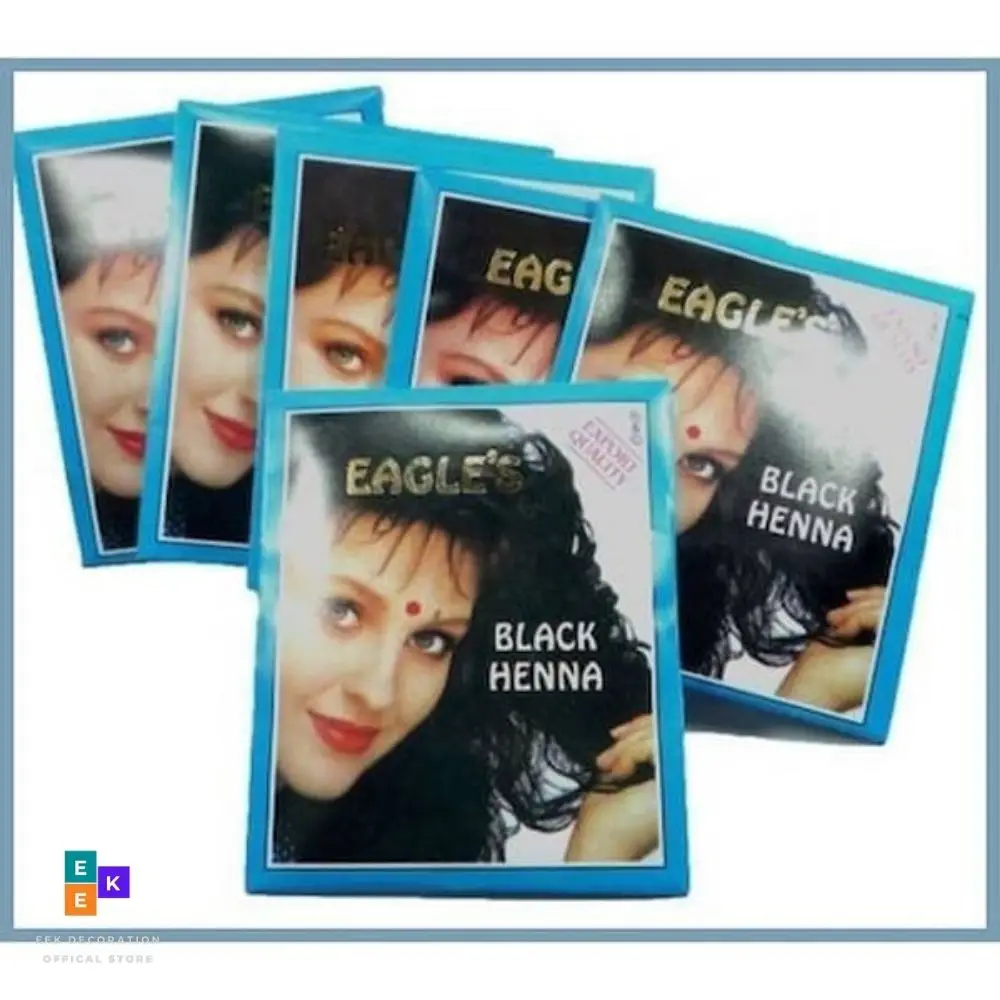 Eagles Henna Black Original Black Indian Henna 10 gr 6 Pack Hair Color ...