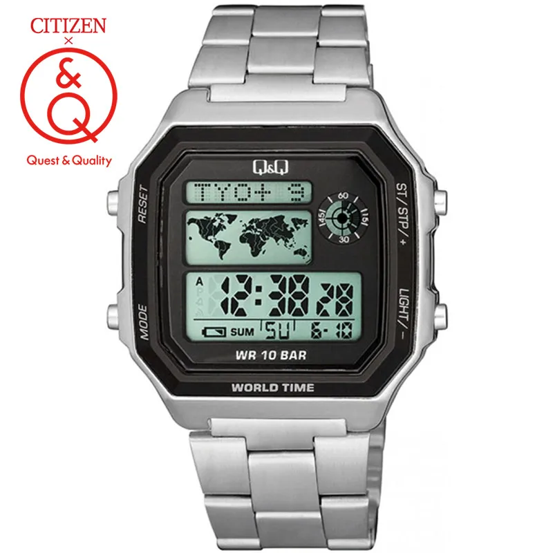 Citizen-Q-Q-watch-men-set-top-brand-luxury-LED-digital-Waterproof ...