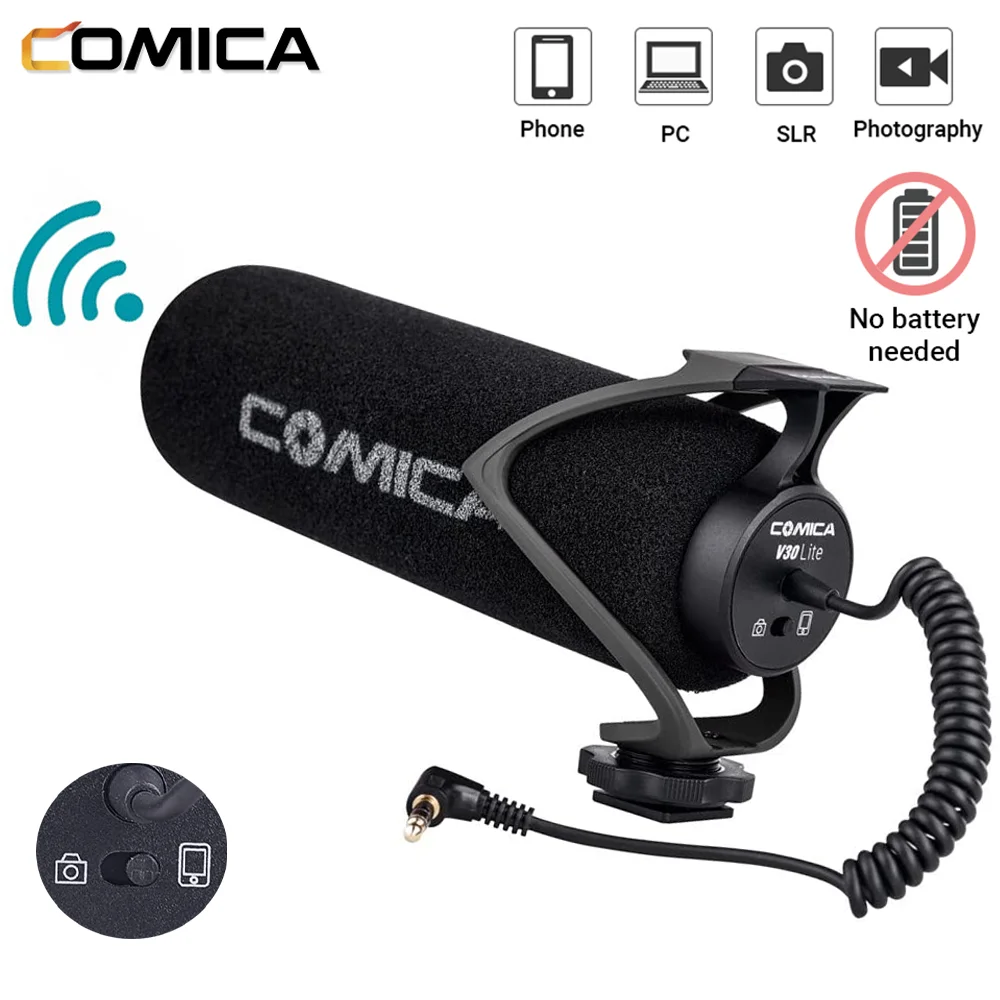 Comica Cvm-v30 Lite Video Microphone Condenser Volgging Recording Mic ...